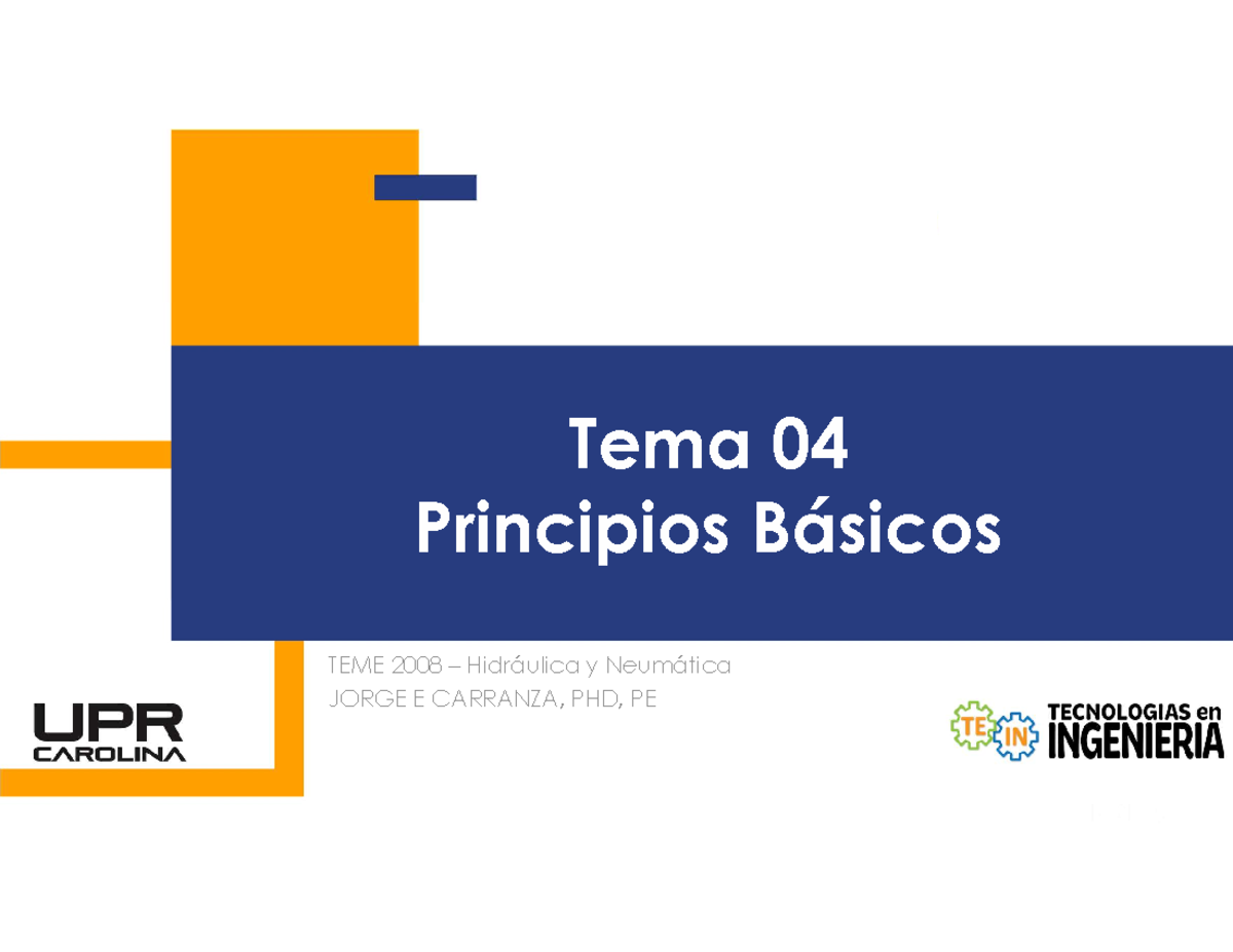 TEME 2008 - 04Principios Fundamentales - Tema 04 Principios Básicos ...