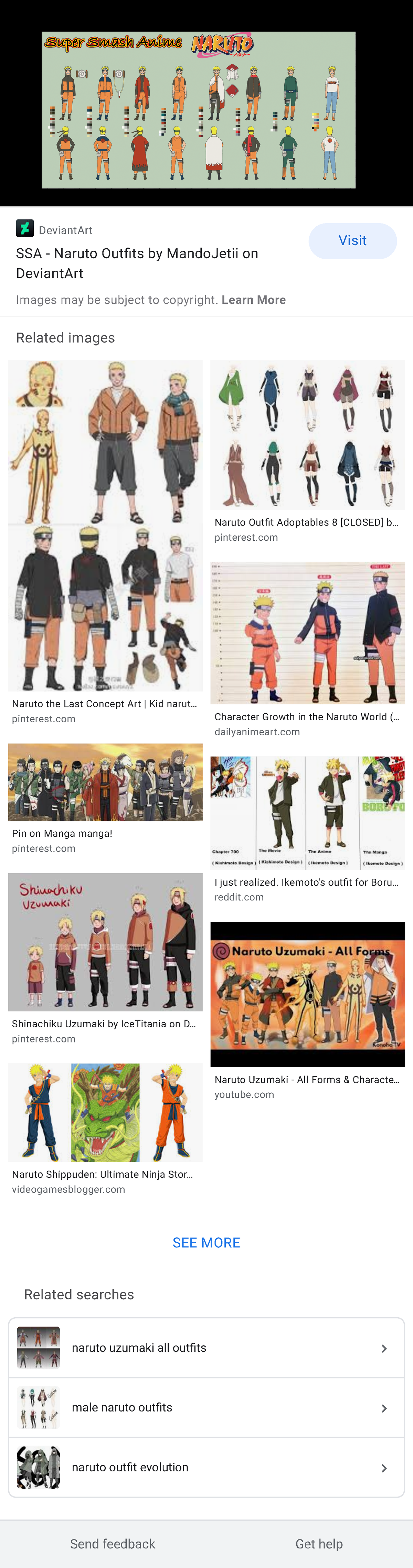 Naruto different outfits - Google Search - DeviantArt SSA - Naruto ...