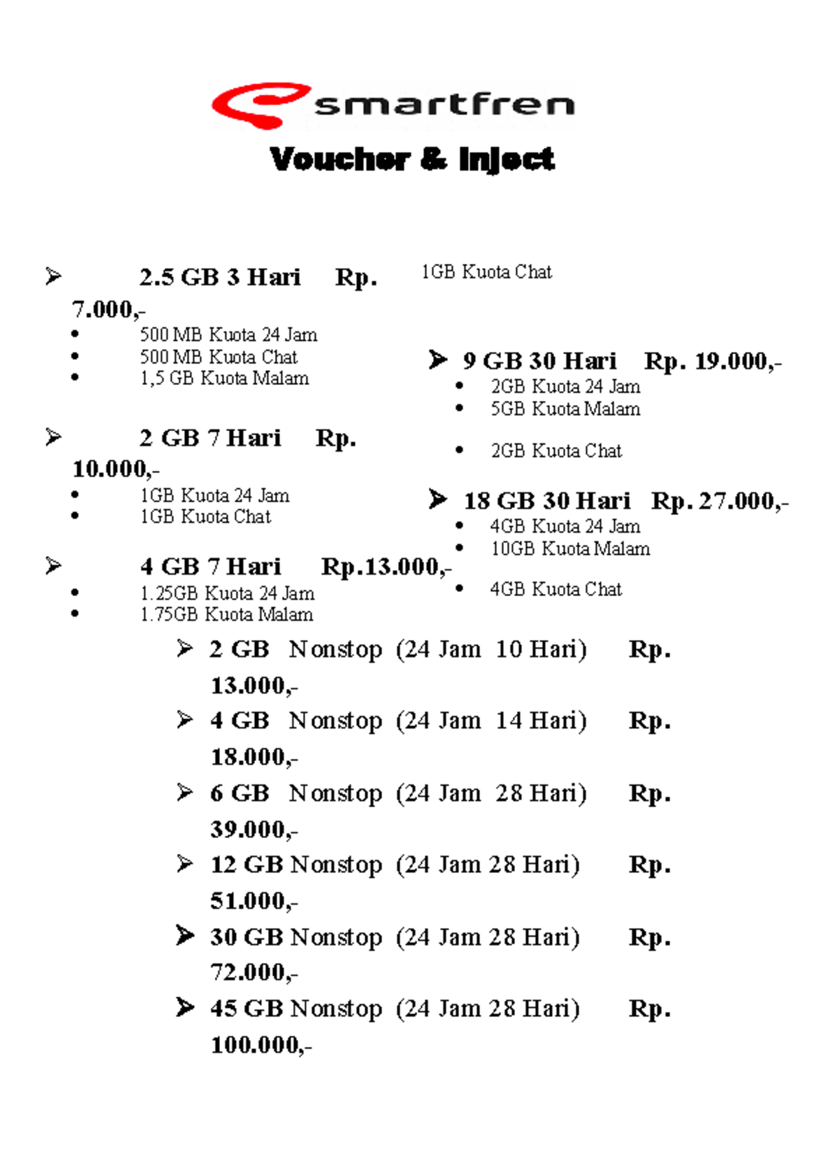 Voucher smartfre - math (matrh 002) - Voucher & Inject 2 GB 3 Hari Rp ...