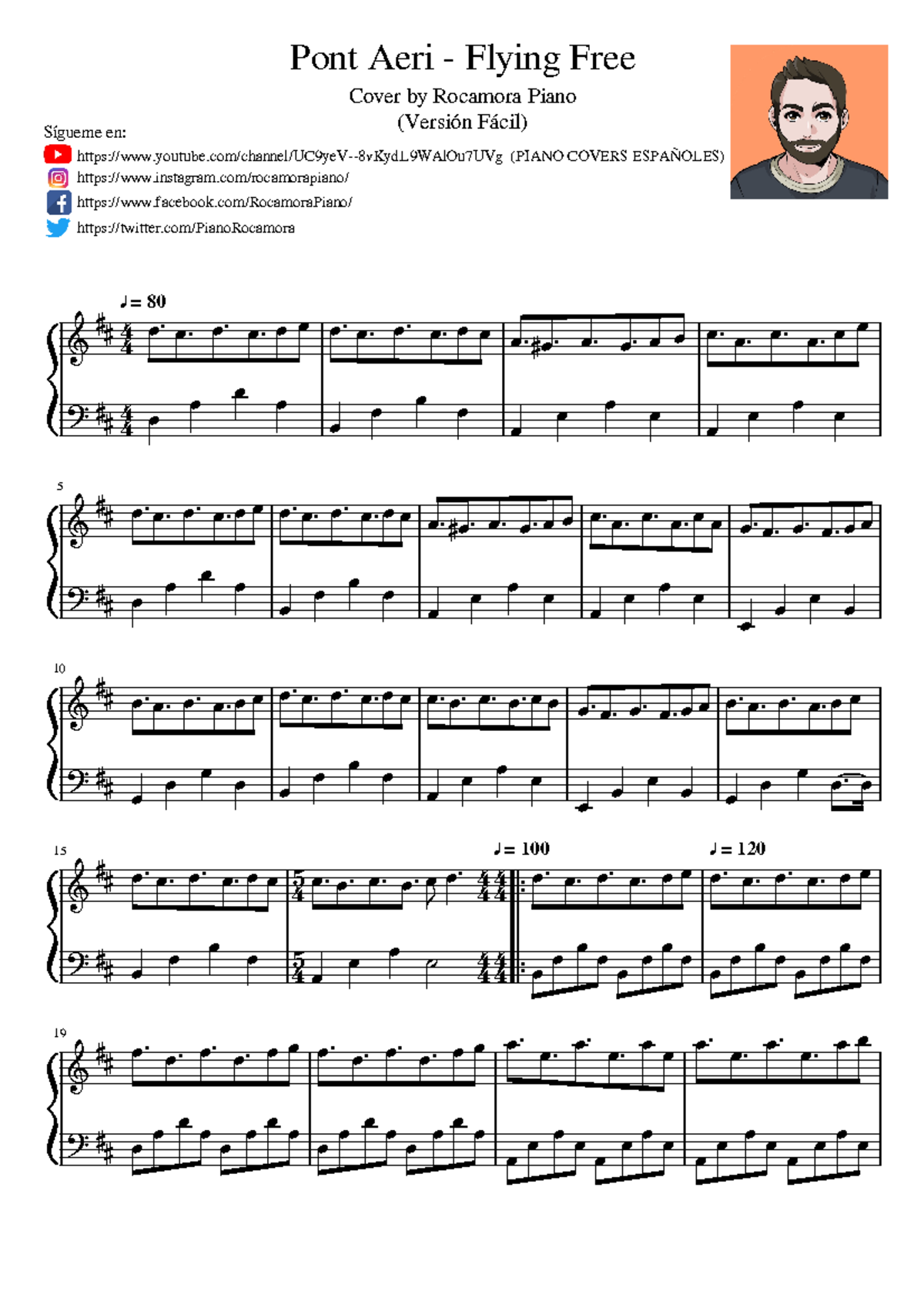 Pont-aeri-flying-free-cover-piano-sheet-music compress - Sígueme en ...