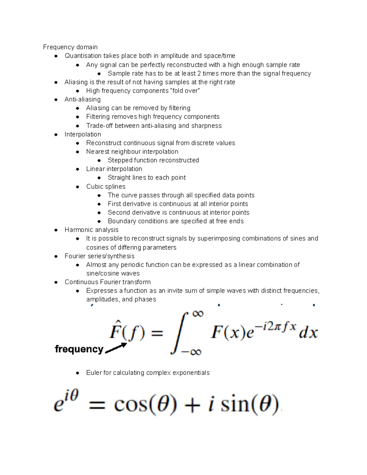 Computer Vision Methods and Applications Bullet Pointed Key Concepts 2022/2023 - COMPSCI4066 ...