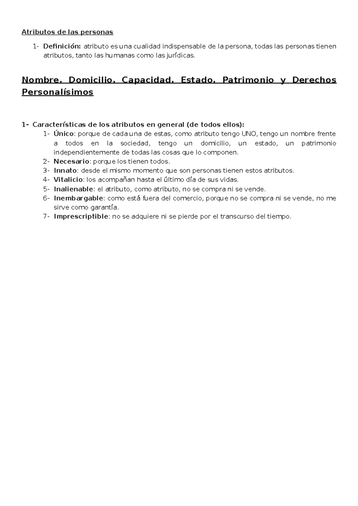DP1 Resumen 2do parcial - Atributos de las personas 1- Definición ...