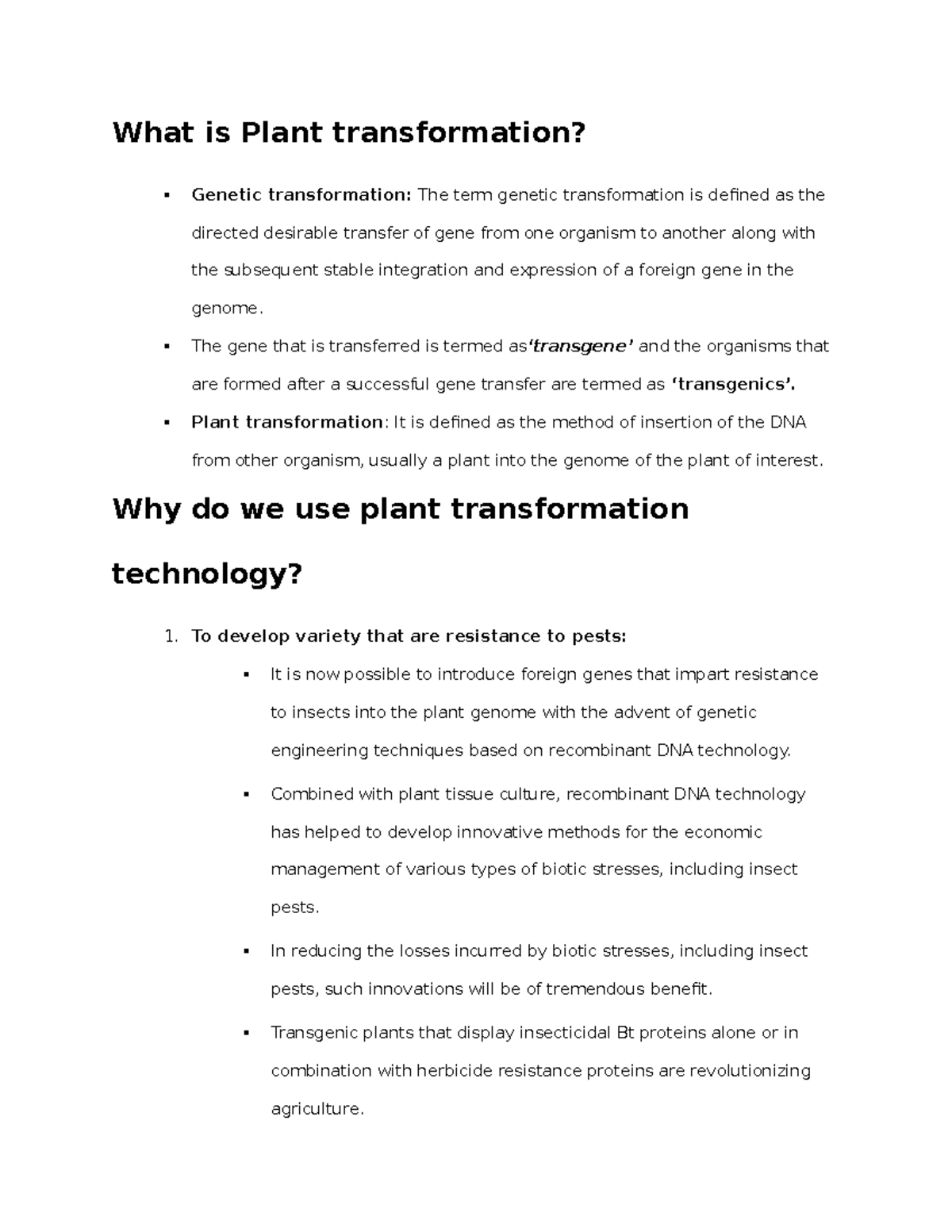 Biology Science 86 - What is Plant transformation? Genetic ...