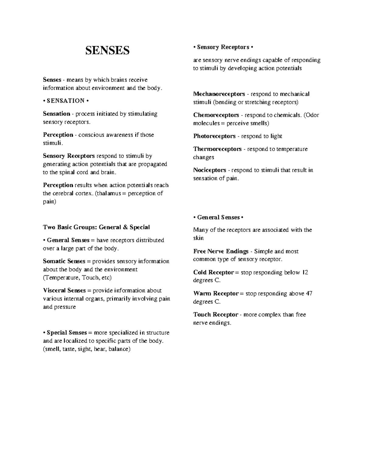 Anaphy 3 - This lecture focuses on the topics of senses and female ...