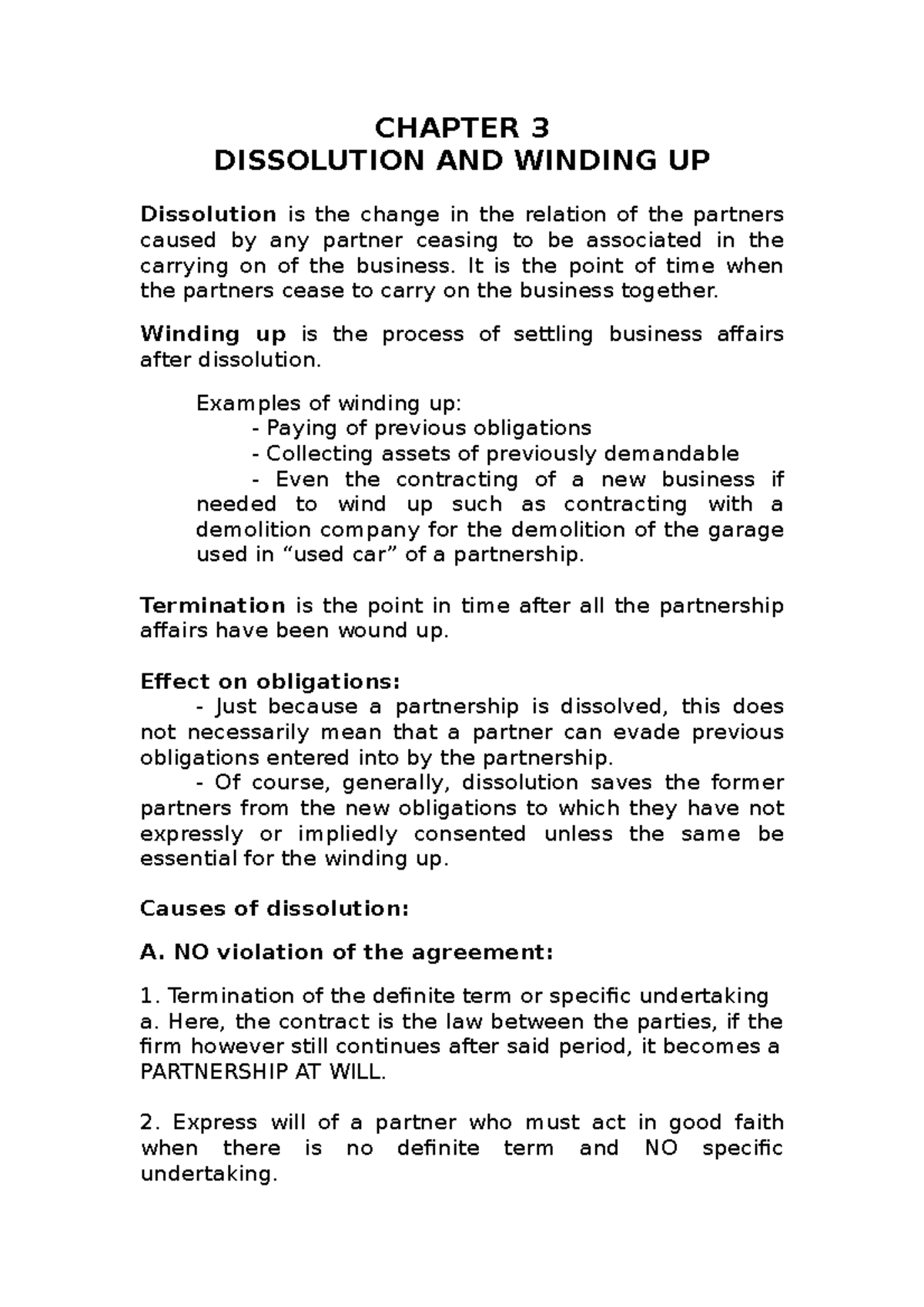 Chapter 3 Dissolusion and Winding up - CHAPTER 3 DISSOLUTION AND ...