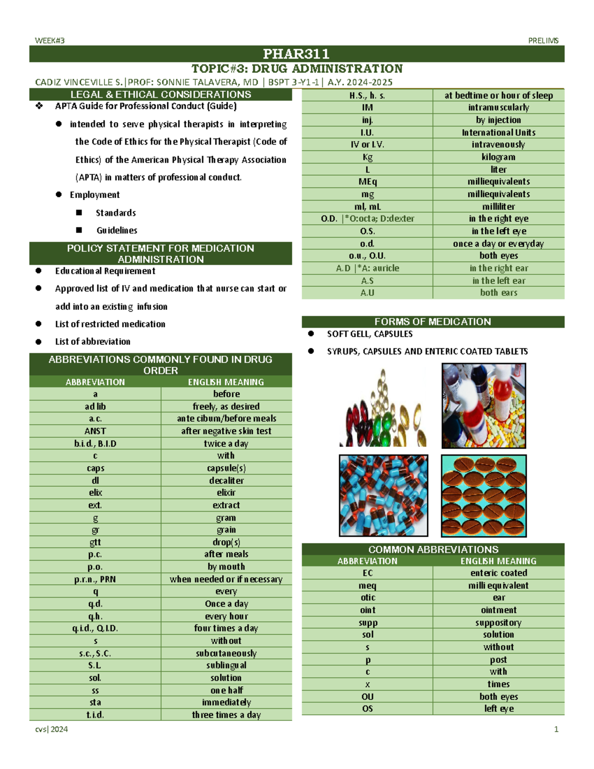 Pharma: DRUG Administration - PHAR TOPIC# 3 : DRUG ADMINISTRATION CADIZ ...