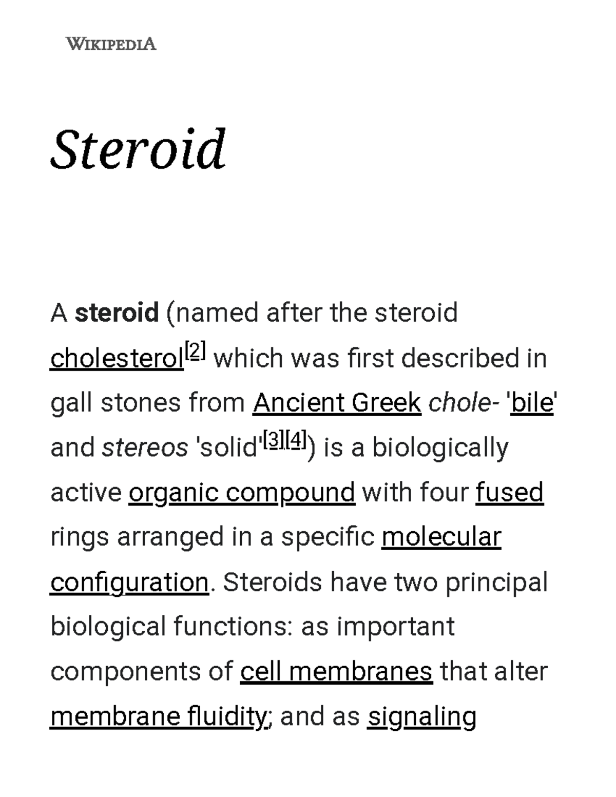 Steroid - Wikipedia - Steroid A steroid (named after the steroid ...
