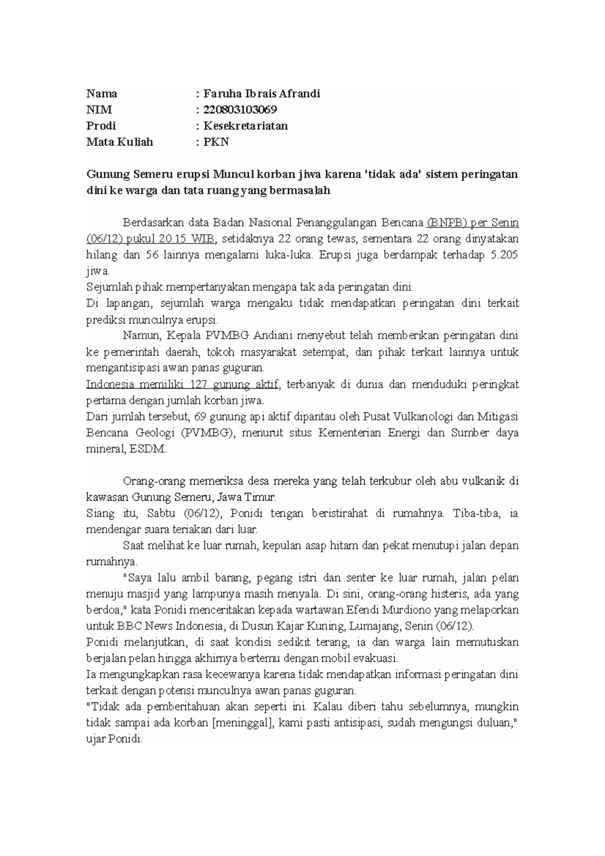 Faruha Ibrais Afrandi dan 220803103069 LKM 1 - Nama : Faruha Ibrais ...