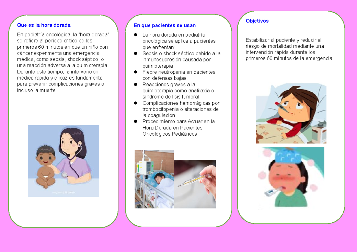 Triptico DE LA HORA Dorada 1 - Que es la hora dorada En pediatría ...