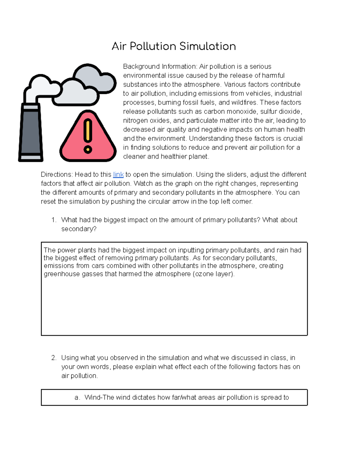 Copy of #7010 Air Pollution Simulation - Air Pollution Simulation ...