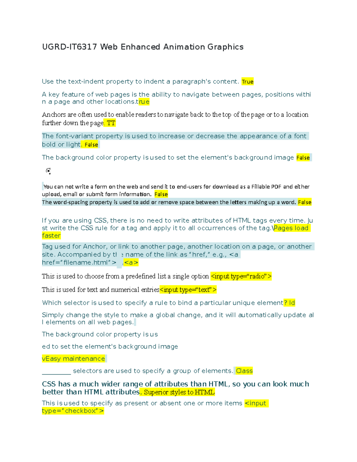 1 - test - UGRD-IT6317 Web Enhanced Animation Graphics Use the text ...