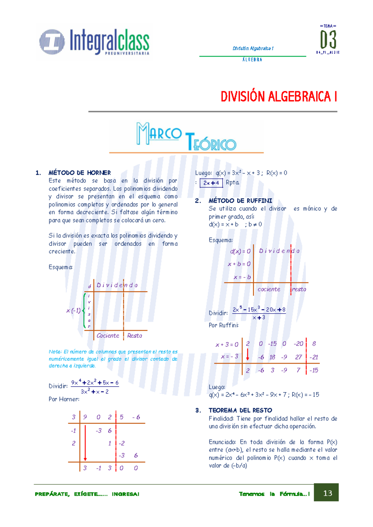 Lección 03 División Algebraica I - División Algebraica I 0 4_P I _ A L ...