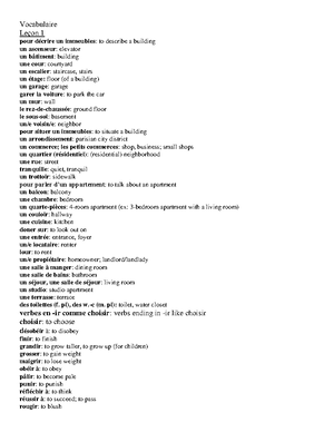 French Chapter 8 Vocabulaire - Chapter 8 Vocabulaire Leçon 1 moyens de ...