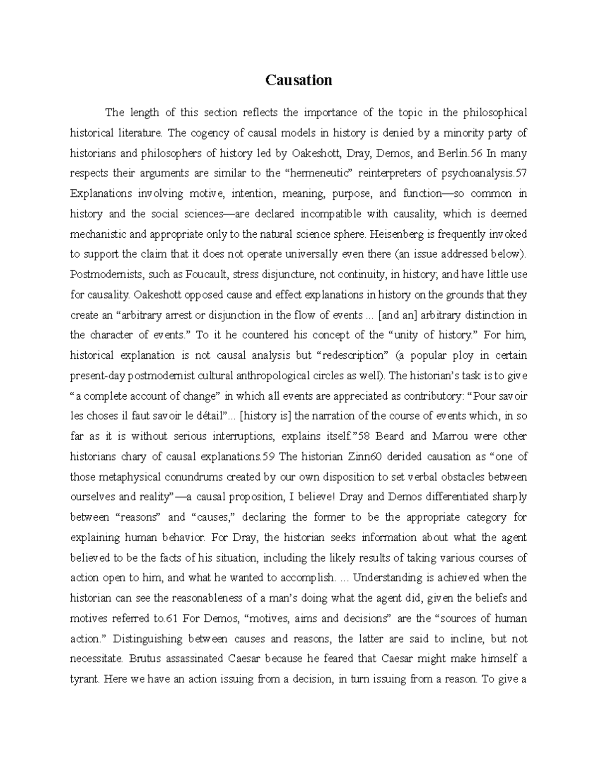 Causation - Causation The length of this section reflects the ...
