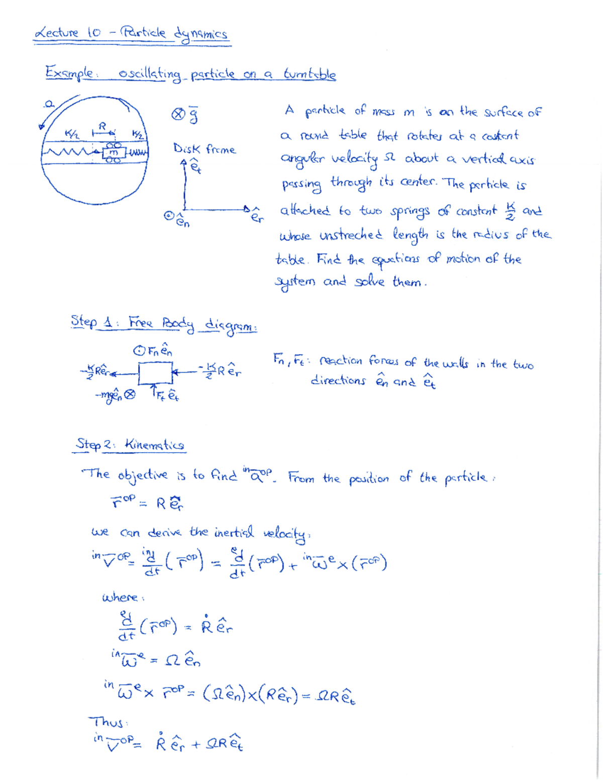 Lecture 10 - Particle dynamics - AAE 34000 - Studocu