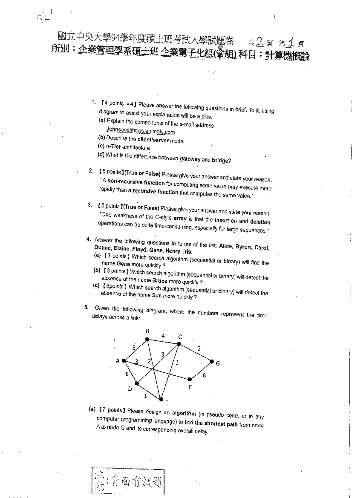MA01 94 06 - practice material - Information technology - Studocu