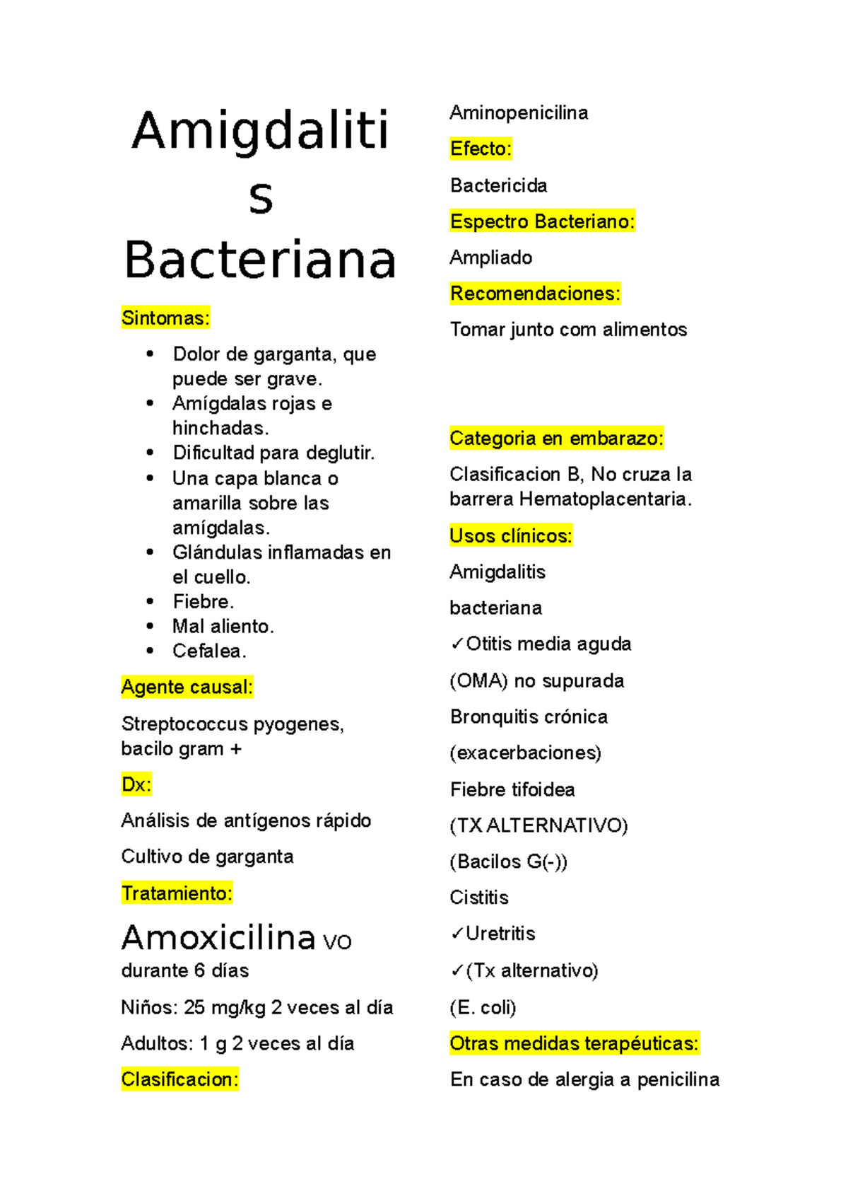 Amigdalitis Bacteriana - Amigdaliti s Bacteriana Sintomas: Dolor de ...
