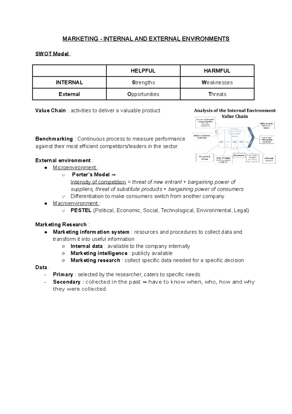 Marketing - Lecture 3 - Notes - MARKETING - INTERNAL AND EXTERNAL ... Marketing - Lecture 3 - Notes - MARKETING - INTERNAL AND EXTERNAL ...