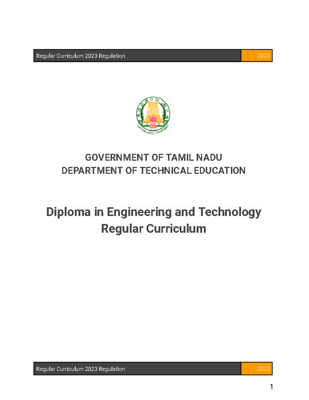 Polytechnic Regular Curriculum 2023 - Regular Curriculum 2023 ...