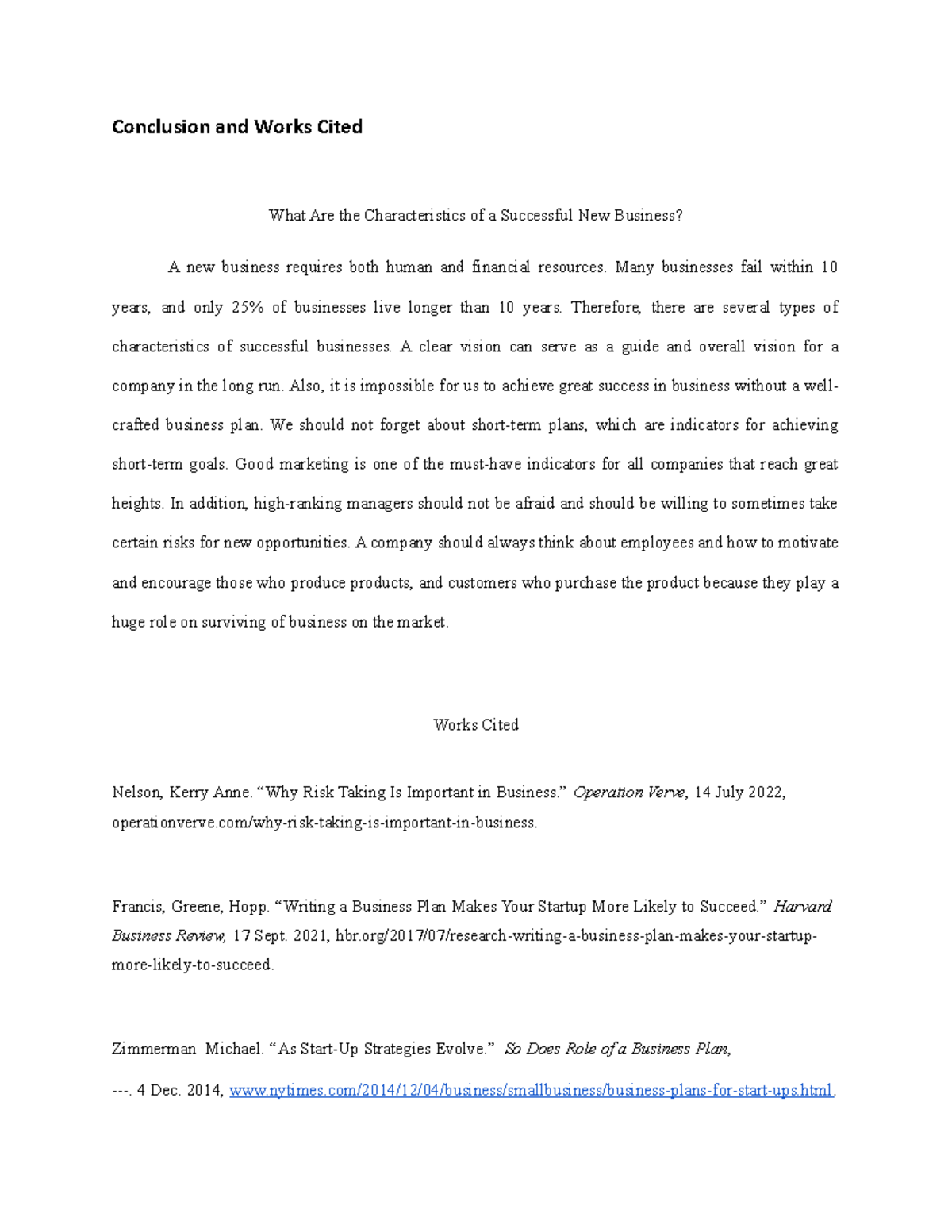 Conclusion and works cited - Conclusion and Works Cited What Are the ...