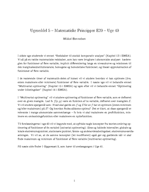 Formelsamling til eksamen - Formelsamling til eksamen Almindelige - Studocu