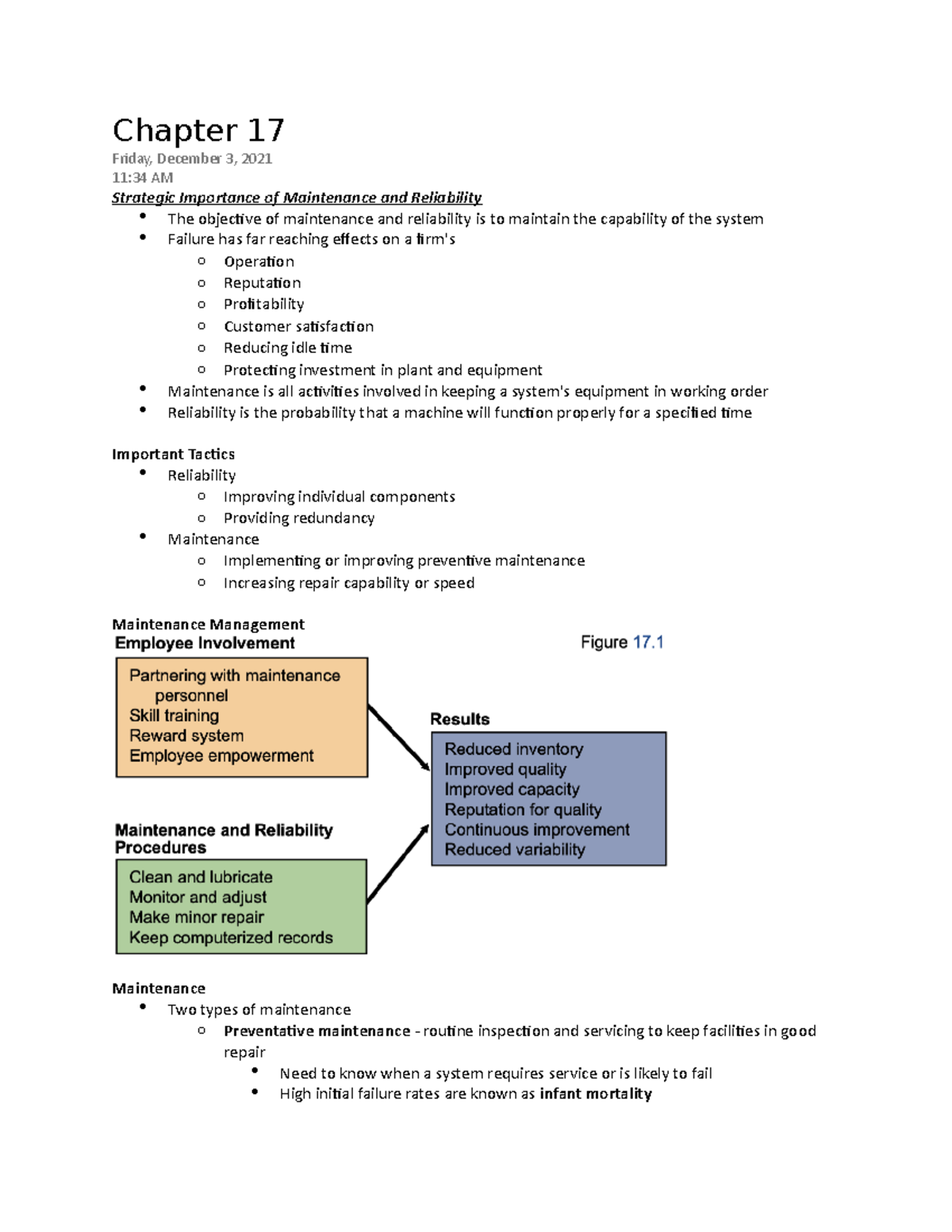 Chapter 17 M - Lecture notes 17 - Chapter 17 Friday, December 3, 2021 ...