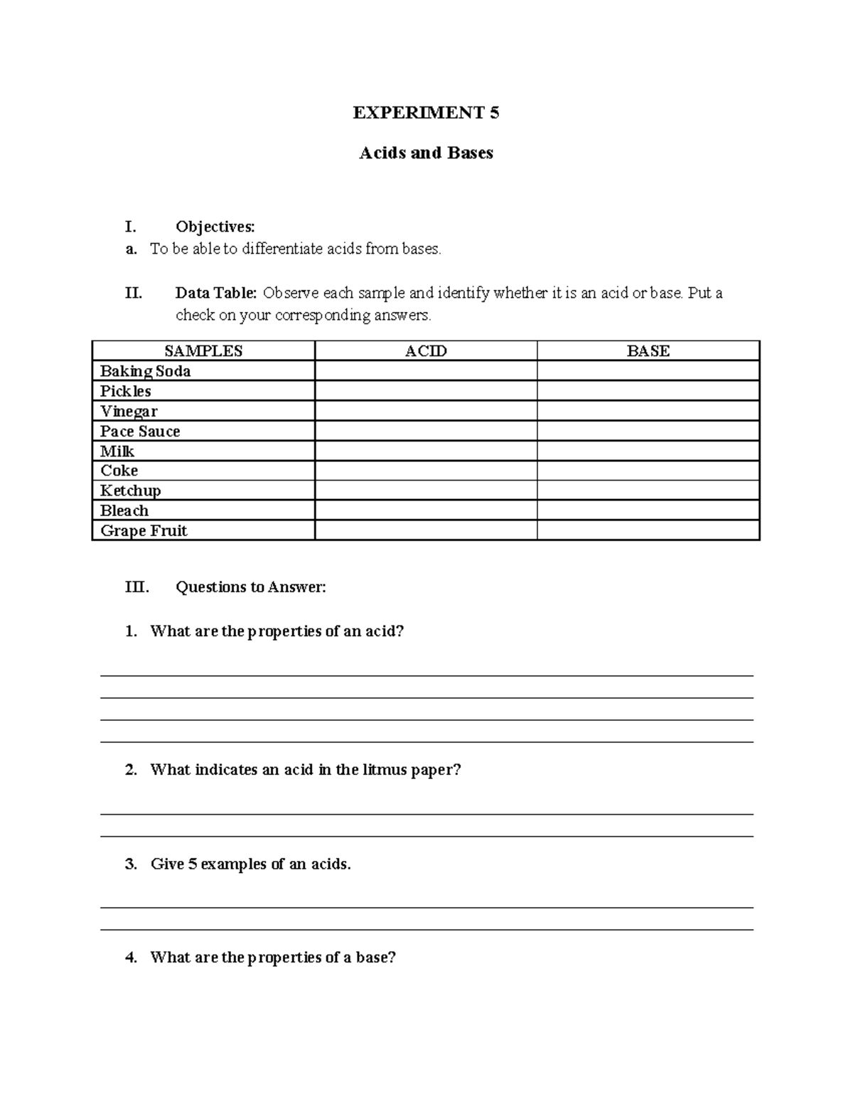 Experiment Experiment Experiment Experiment Experiment 5 - EXPERIMENT 5 ...