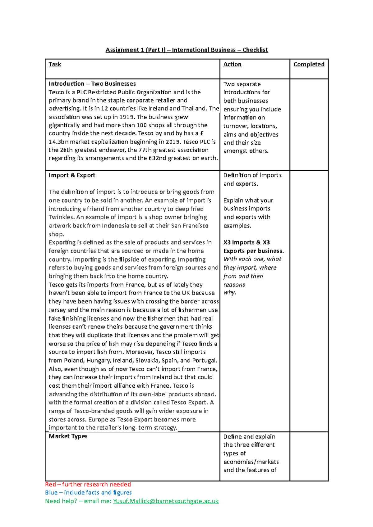 Checklist - Assignment 1 (Part I) qwerty qwerty qwerty - Assignment 1 ...
