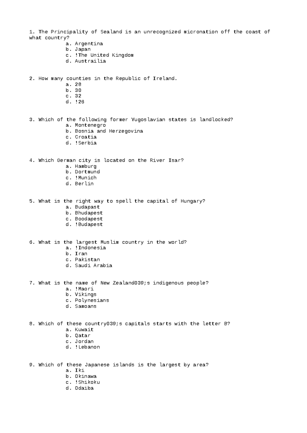BIO221 Scientific Experiment Spring 2024 10 - The Principality of Sealand is an unrecognized ...