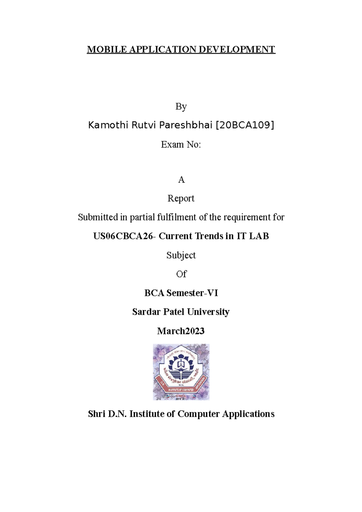 Mobile Application Development - MOBILE APPLICATION DEVELOPMENT By ...
