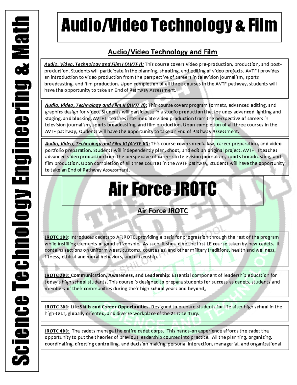 22 23 CTE Course Descriptions 21 22 - Science Technology Engineering ...