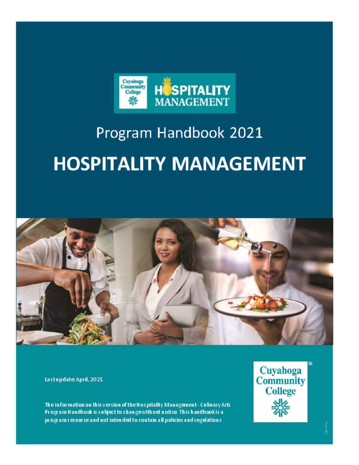 Ay 2020 21 hospitality management program handbook with cover and covid ...