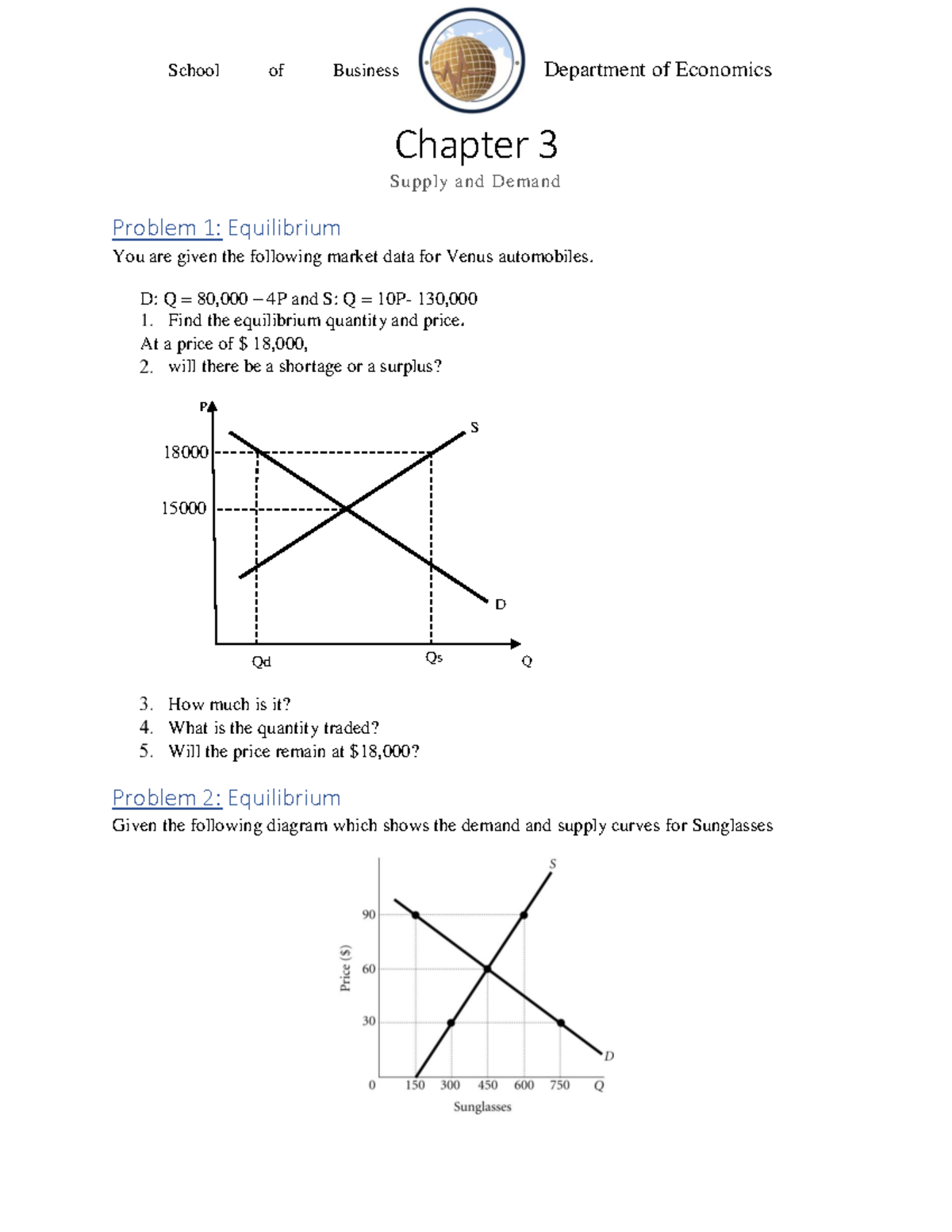 Chap3 ex - microeconomics - School of Business Department of Economics ...