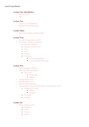 LAW 131 - Guide to Writing a Legal Opinion - GUIDE TO WRITING A LEGAL ...