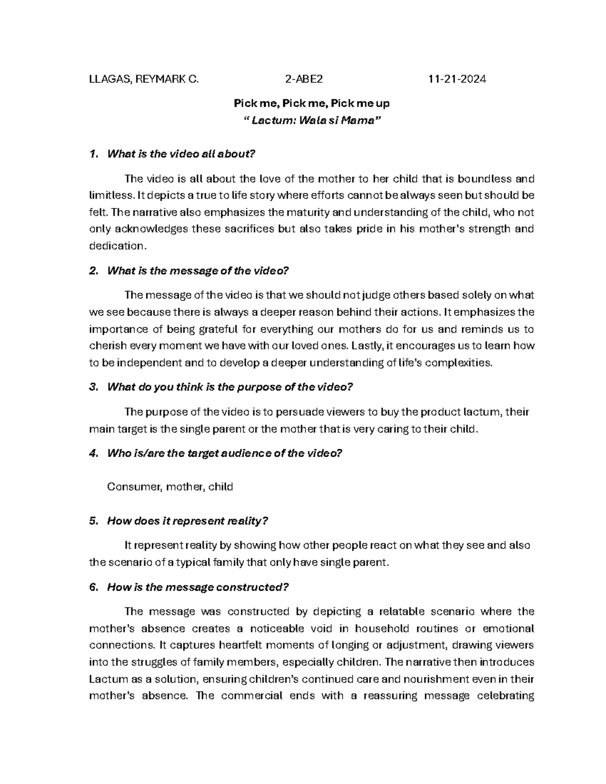 Purposive Communication Language - LLAGAS, REYMARK C. 2 - ABE2 11 - 21 ...