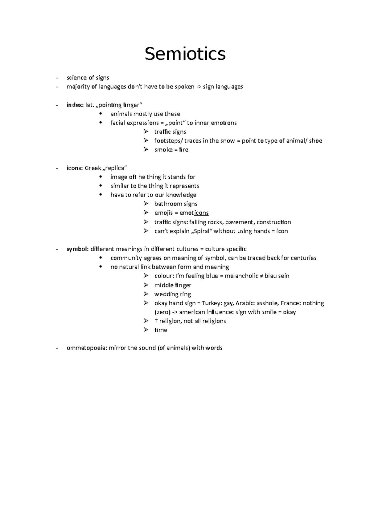 Semiotics - Semiotics science of signs majority of languages don’t have ...