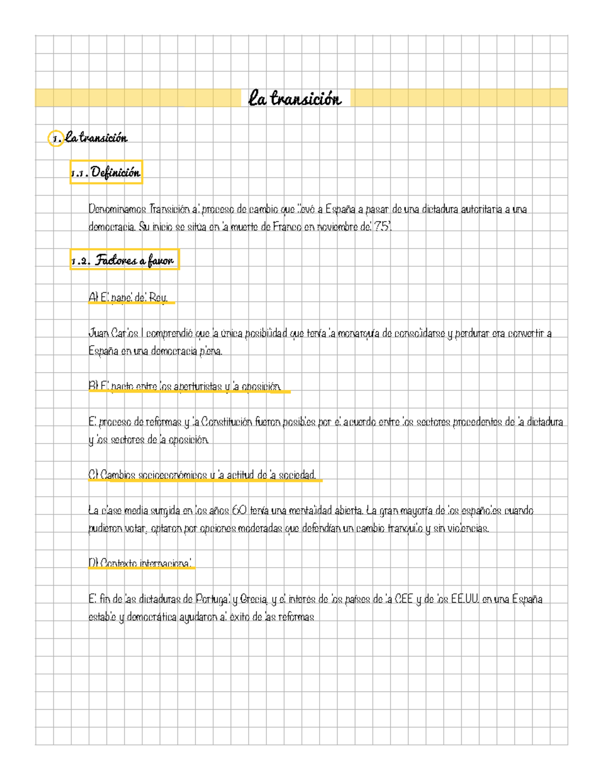 La Transición - Apuntes Bloque 12 - La transición 1. La transición 1 ...