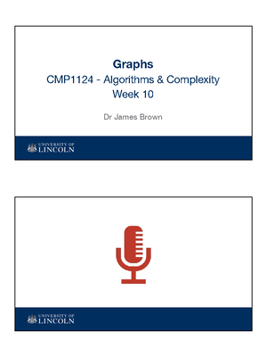 CMP1124M Lecture 4 11032021 - Algorithms and Complexity CMP1124M Dr ...