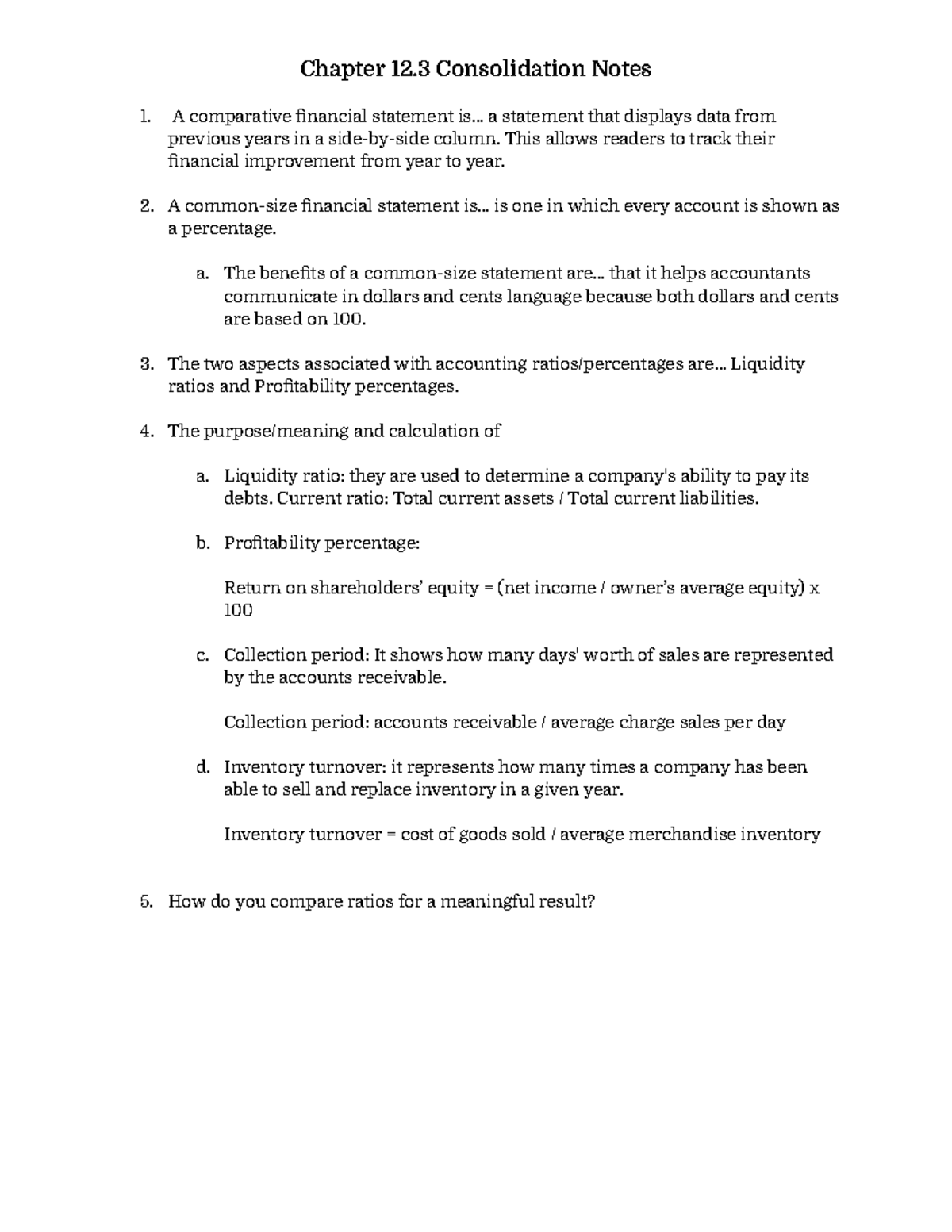 BAF 12.3 Consolidation Questions - Chapter 12 Consolidation Notes ...