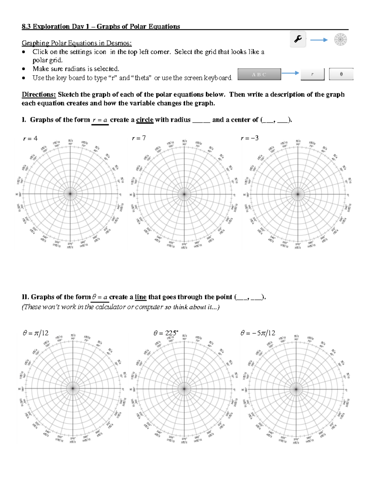 8.3 Day 1 Exploration and Practice - 8 Exploration Day 1 – Graphs of ...