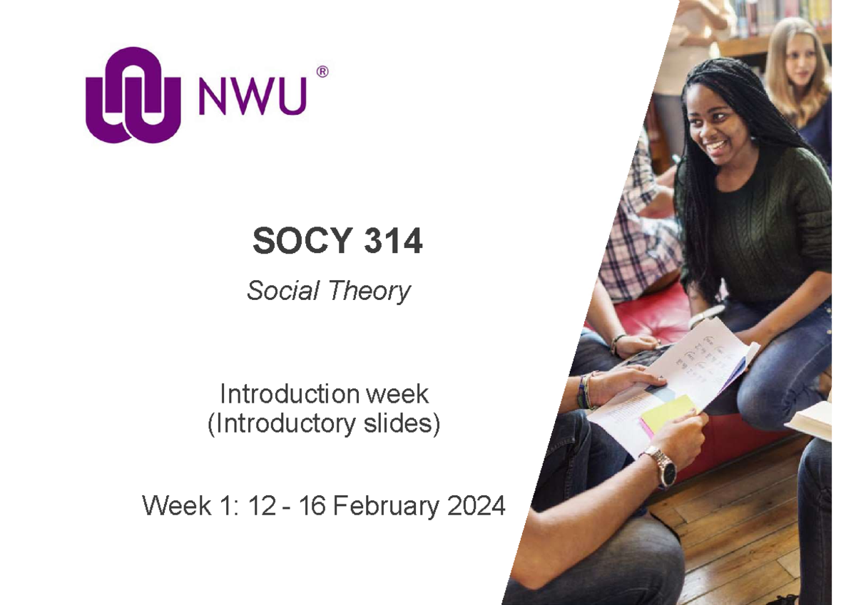 SOCY+314+2024 - socy 314 semester programme - SOCY 314 ####### Social Theory ...