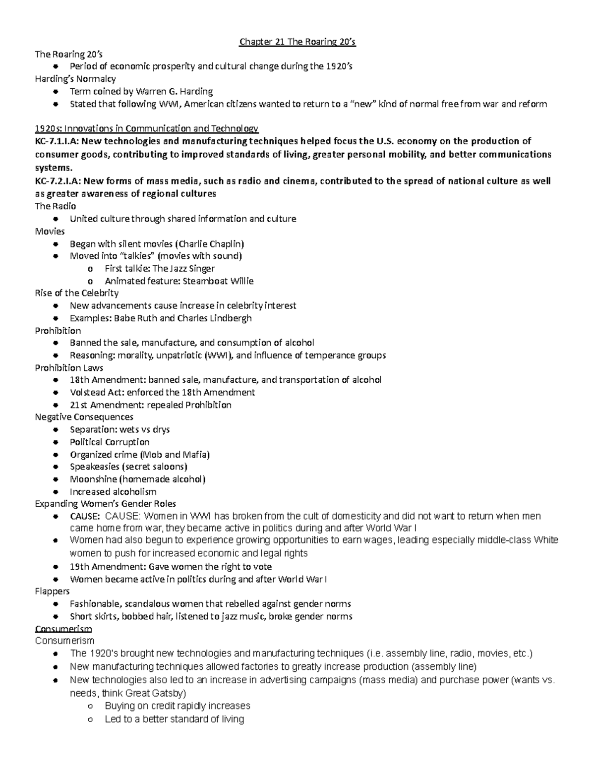 Copy of Copy of The Roaring 20's Google Docs - Chapter 21 The Roaring ...