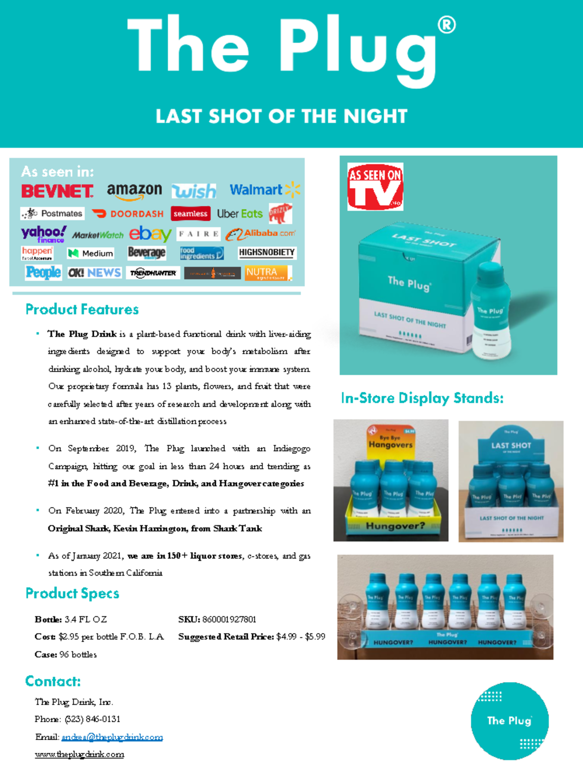 The Plug Drink Tearsheet - Andrea Gonzalez - The Plug Drink is a plant ...
