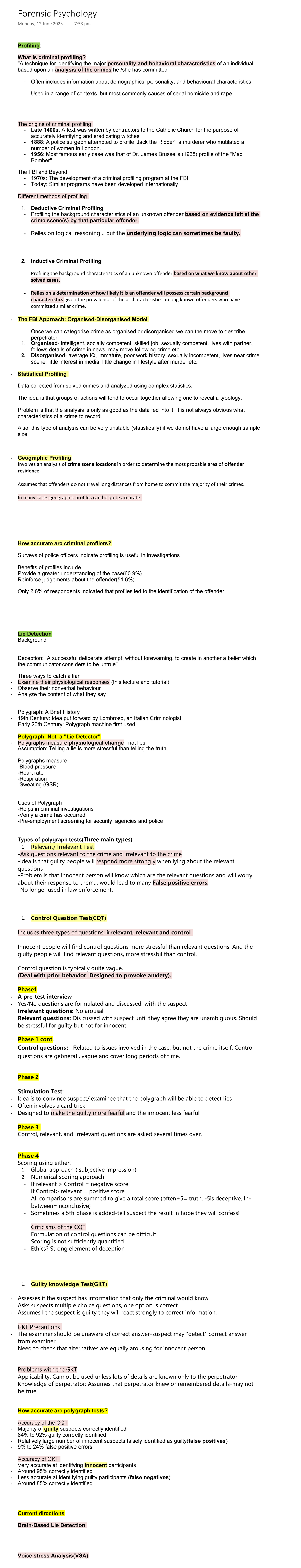 Forensic psychology - Profiling: What is criminal profiling? "A ...