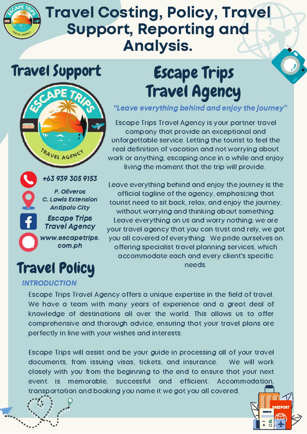 Creating Travel Costing Andrade - Support, Reporting and Analysis ...