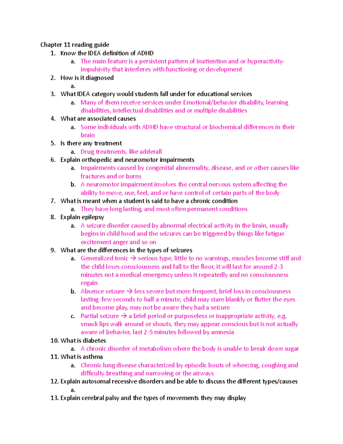 23-Chapter 12 reading guide - Chapter 11 reading guide 1. Know the IDEA ...