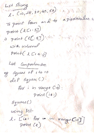 Notes ON Python part1 - Python Programming - Practical - MG University ...