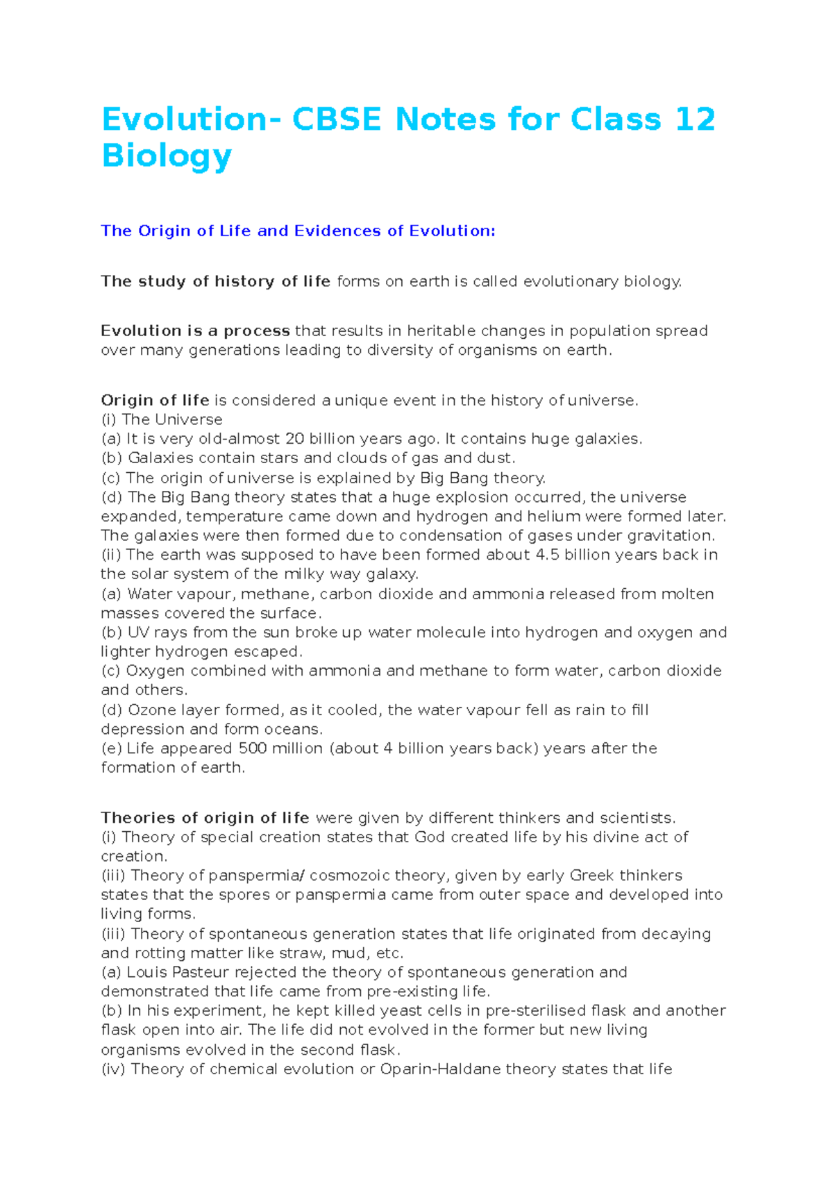 Evolution - Evolution is a process that results in heritable changes in ...