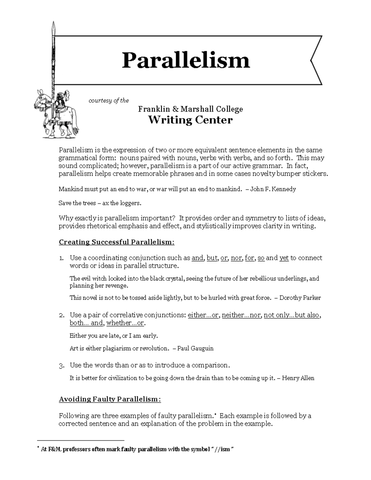 Parallelism 2 Class Notes Parallelism Is The Expression Of Two Or More Equivalent Sentence