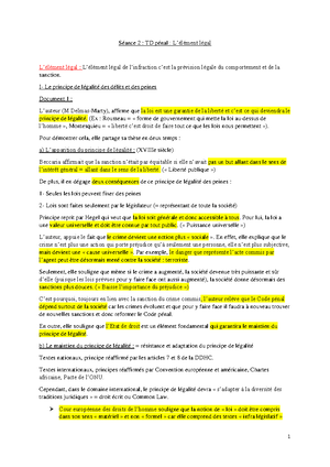 Séance 4 TD pénal - La tentative - Séance 4 : TD droit pénal La tentative : Article 121-5 du ...